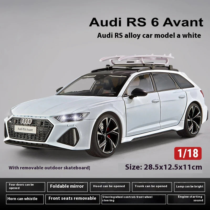 1:18 White Audi RS6 Avant in box – KRMscale